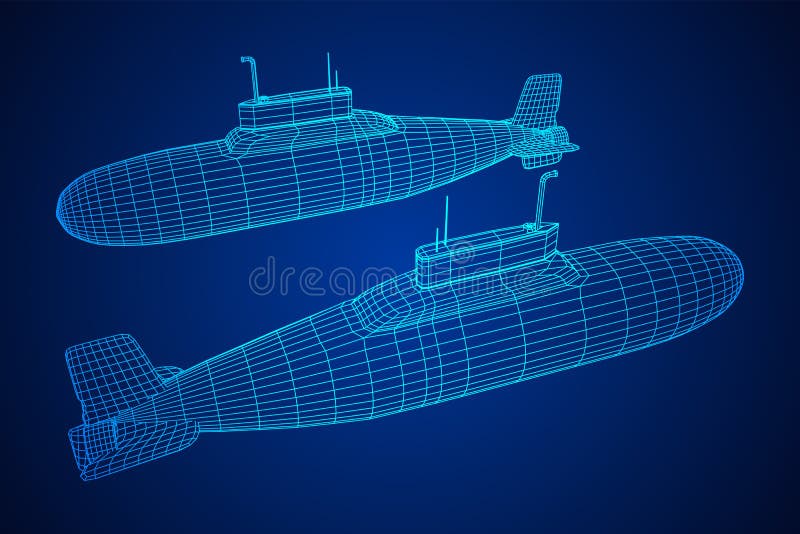 Military submarine vector stock vector. Illustration of mesh - 175716977