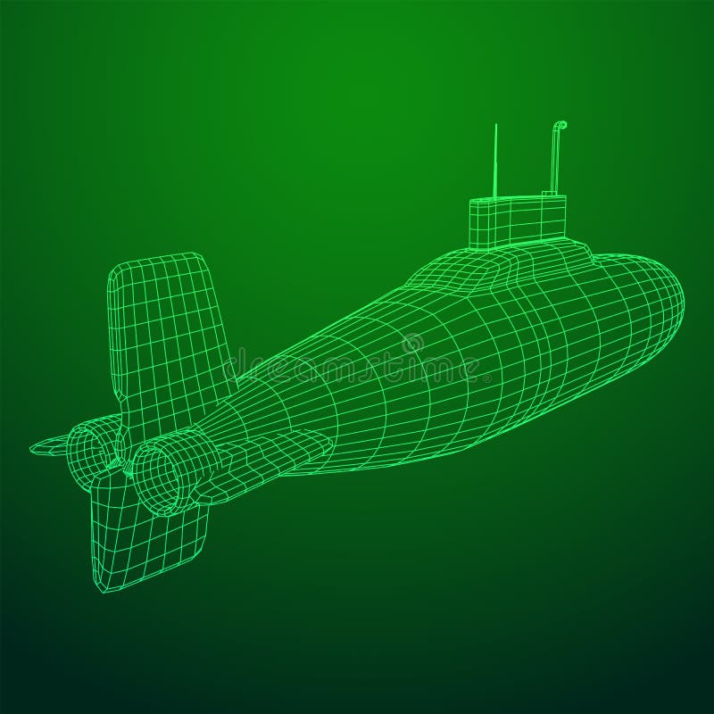 Military submarine vector stock vector. Illustration of periscope ...