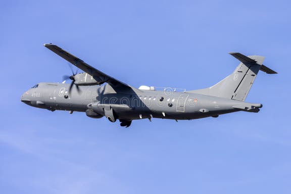 Military ATR taking off editorial photography. Image of airplane ...