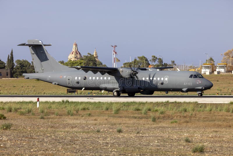 Military ATR taxiing out editorial photo. Image of engine - 290558586