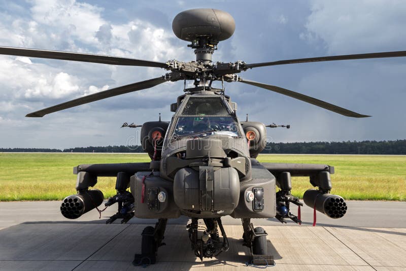 Apache Helicopter Front View