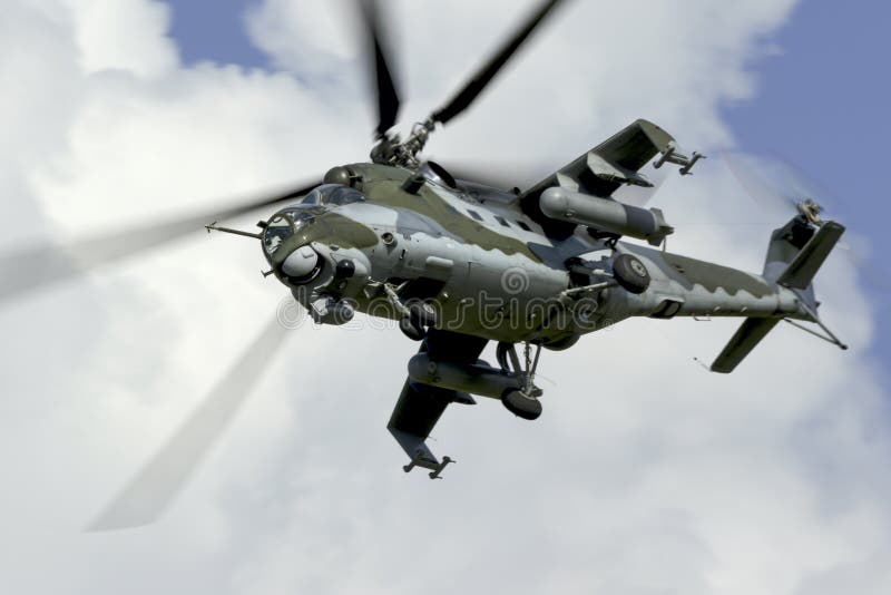Military attack helicopter editorial stock image. Image of pilot - 76382489