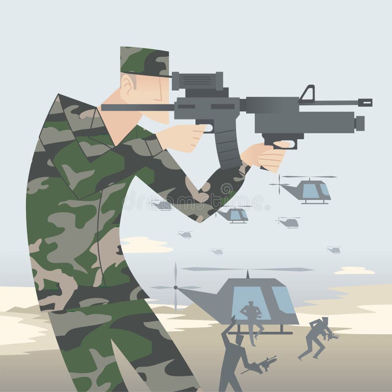 Military attack stock illustration. Illustration of bomb - 66830844