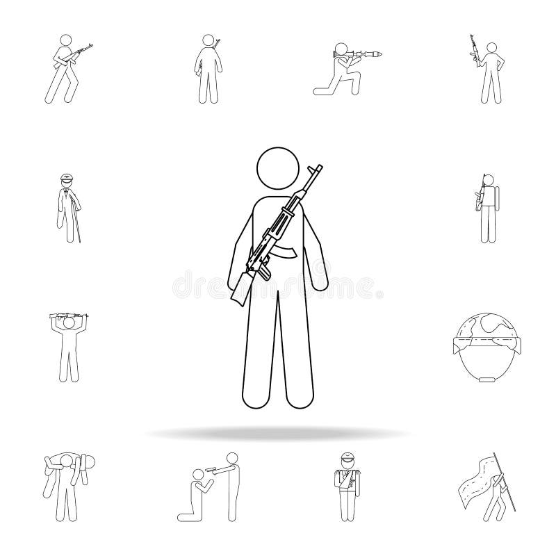 Army Weapon Arms Icons Stock Illustrations – 699 Army Weapon Arms Icons ...