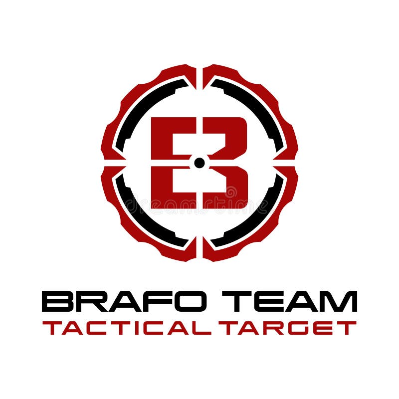 Military of B Letter Tactical Target Logo Design Stock Illustration ...