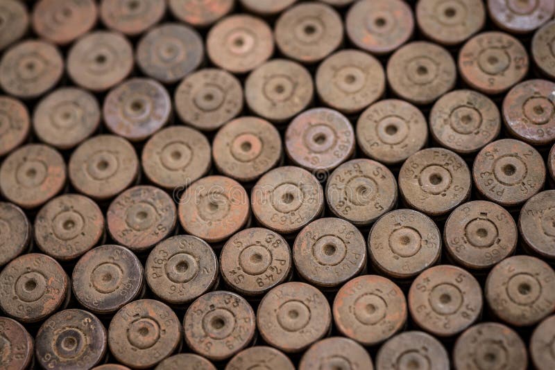 Rusty German Shells Background. Stock Image - Image of copper ...