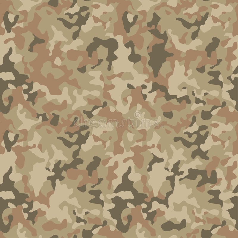 Military Background Of Soldiers Sand Brown Camo Camouflaging Seamless