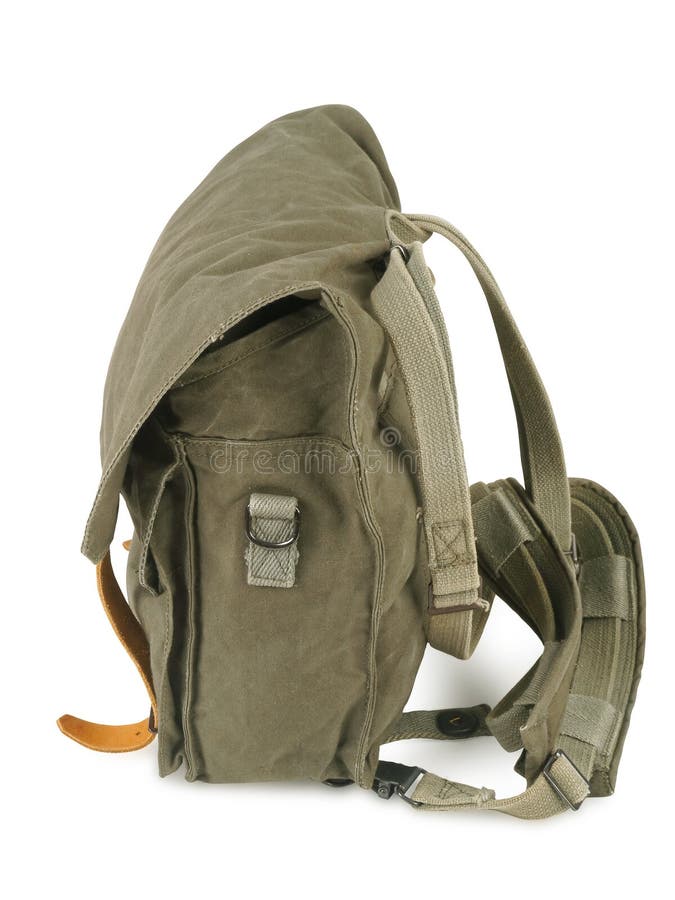 Military rucksack stock image. Image of burlap, green - 35553243