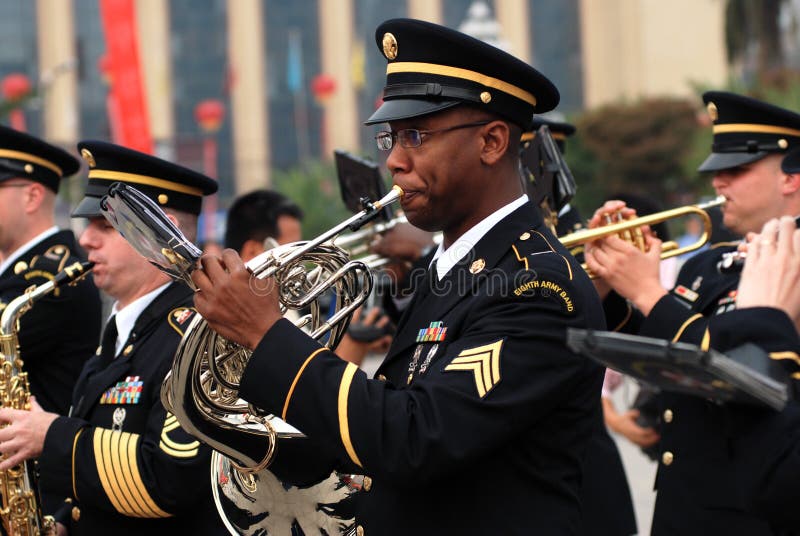 Military band editorial photo. Image of instruments, brass - 18760876
