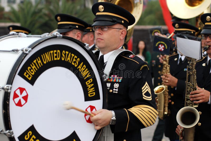 Military Band and Conductor Editorial Stock Image - Image of royal ...