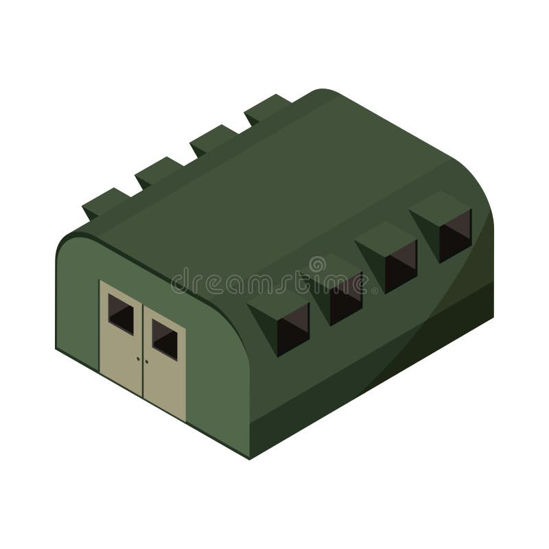 Military Barracks Base Camp Isometric Icon Stock Vector - Illustration ... Military Barracks Base Camp Isometric Icon Stock Vector - Illustration ...