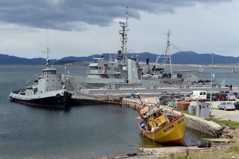 Military Base Navy Argentina in Ushuaia. Editorial Stock Photo - Image ...