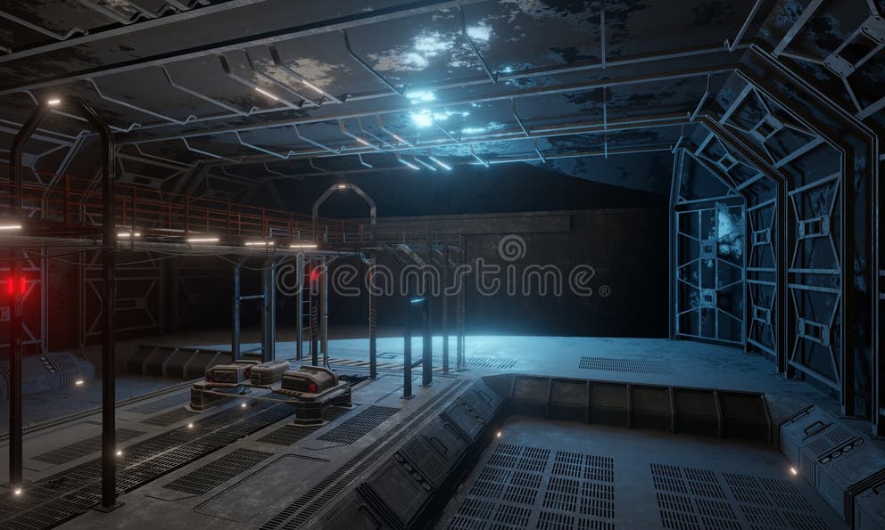 Military Base of Operation Interior 3d Rendering Stock Illustration ...