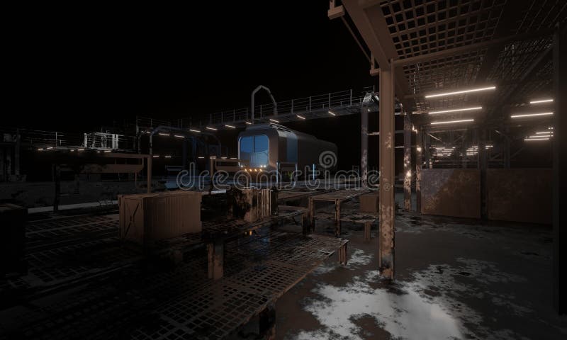 Military Base of Operations 3d Render Stock Illustration - Illustration ...