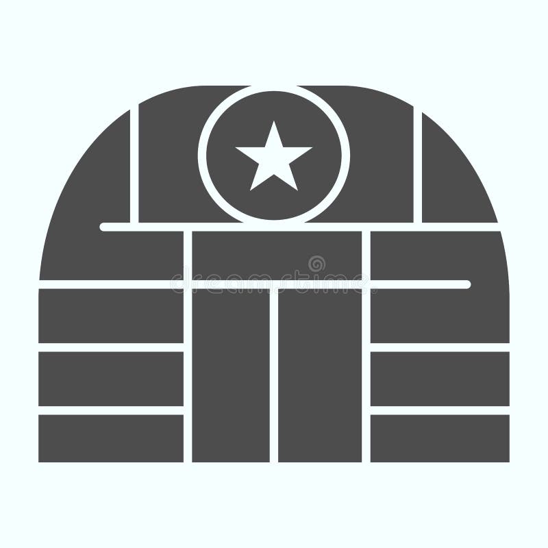 Military Base Solid Icon. Army Building Vector Illustration Isolated on ...