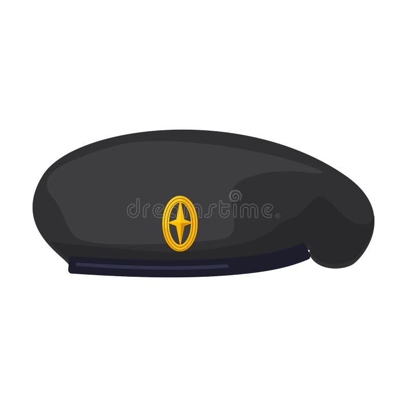 Military Beret Vector Icon.Cartoon Vector Icon Isolated on White ...