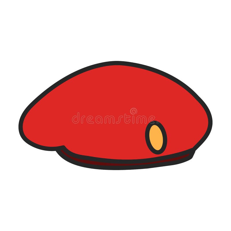 Military Beret Vector Icon.Color Vector Icon Isolated on White ...