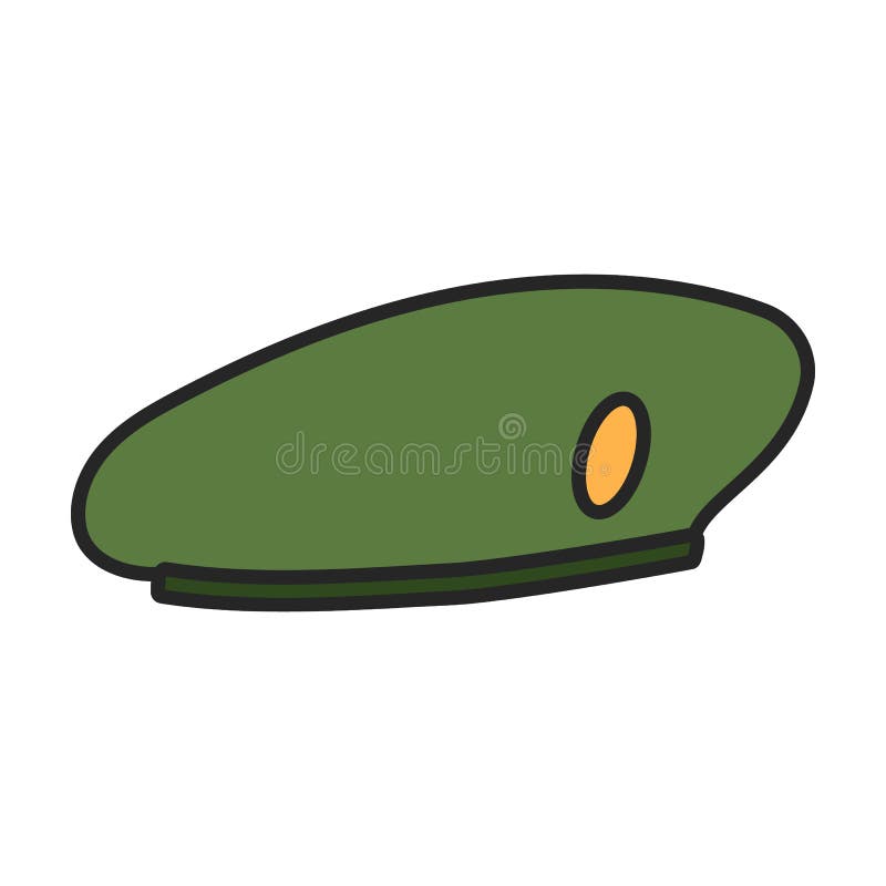 Military Beret Vector Icon.Color Vector Icon Isolated on White ...