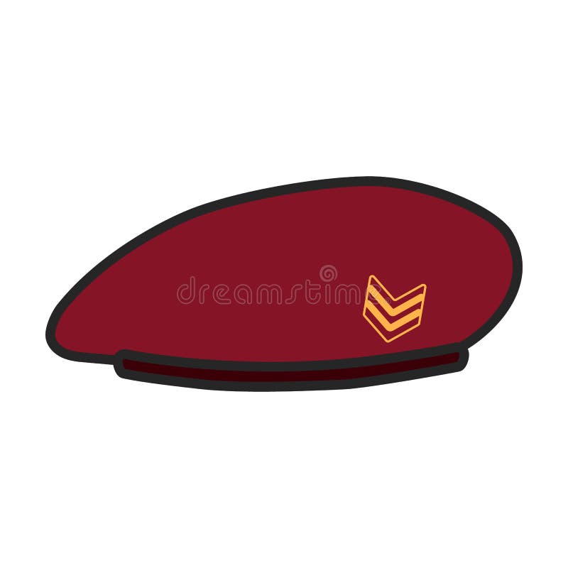 Military Beret Vector Icon.Color Vector Icon Isolated on White ...