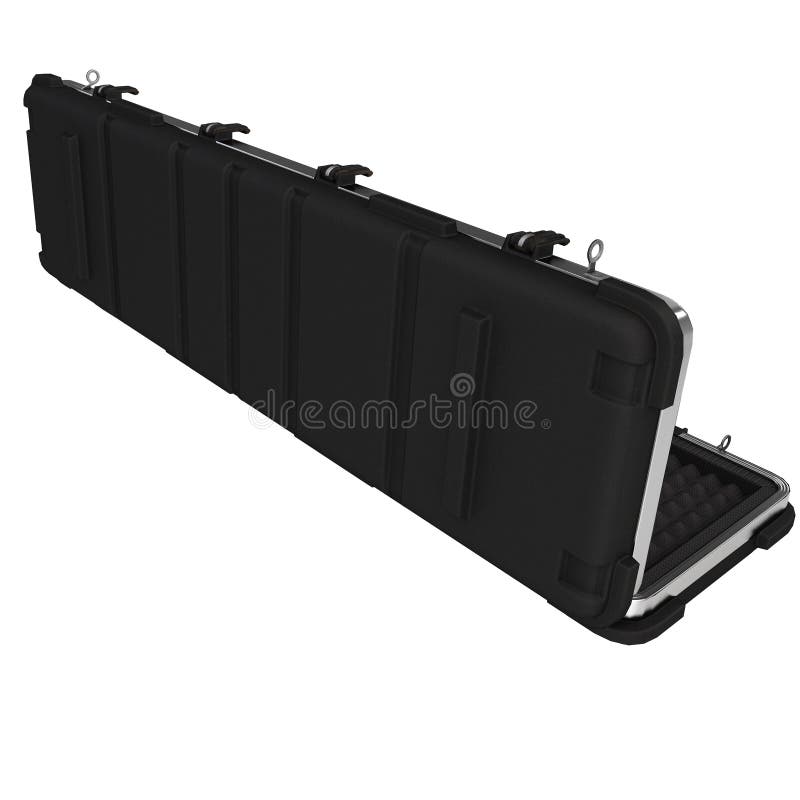 Military Black Case for Rifle on White Background. 3d Illustration ...