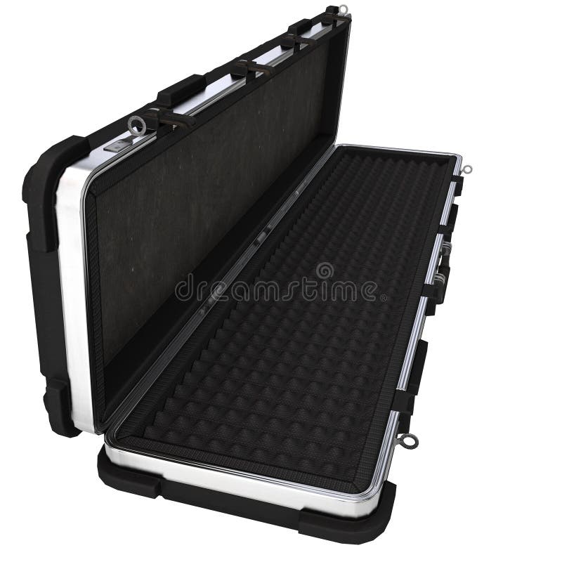 Military Black Case for Rifle on White Background. 3d Illustration ...