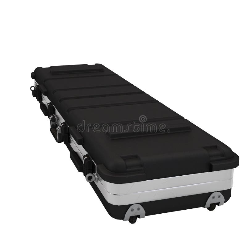Military Black Case for Rifle on White Background. 3d Illustration ...