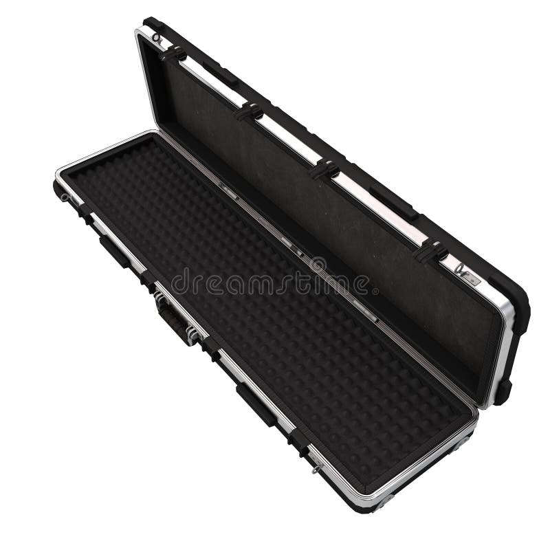 Military Black Case for Rifle on White Background. 3d Illustration ...