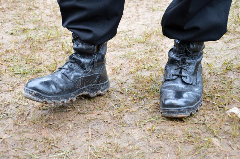 Military boots stock image. Image of heavy, ankle, land - 52120719
