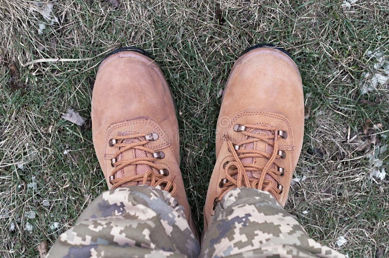 Military boots stock photo. Image of objects, army, person - 77293172