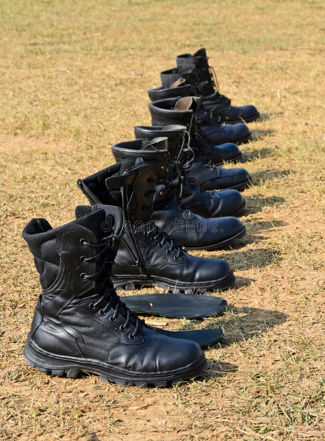 Military boots stock image. Image of shadow, boot, military - 32180215