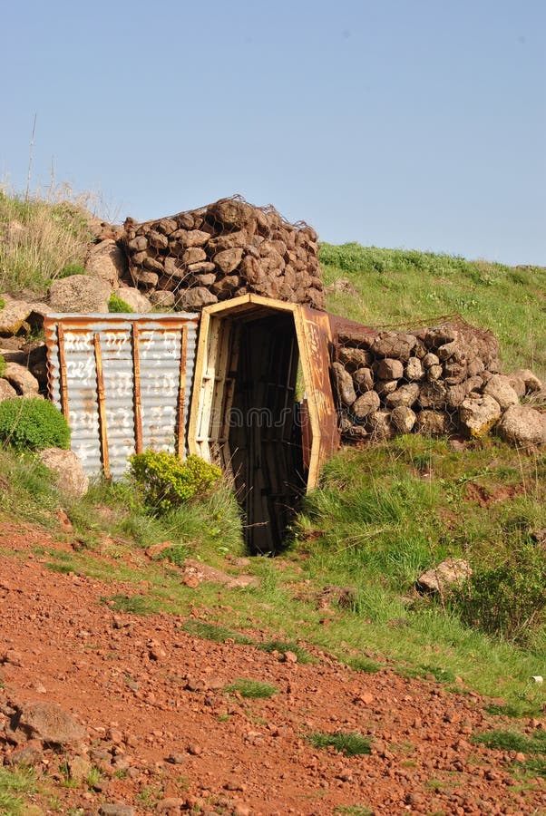 Military Bunker Access Point on the Border between Israel and Syria ...