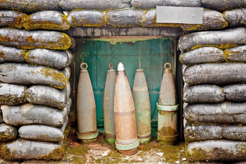 Military Bunker with Ammunition Stock Image - Image of defense, rusty ...