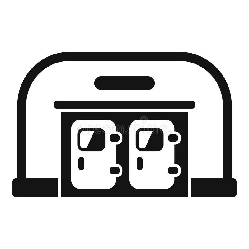 Simple Icon of a Military Bunker Protecting from Air Attack Stock ...