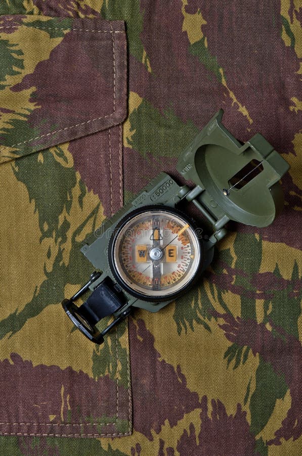 Military Camo Pants and Compass Stock Image - Image of military ...