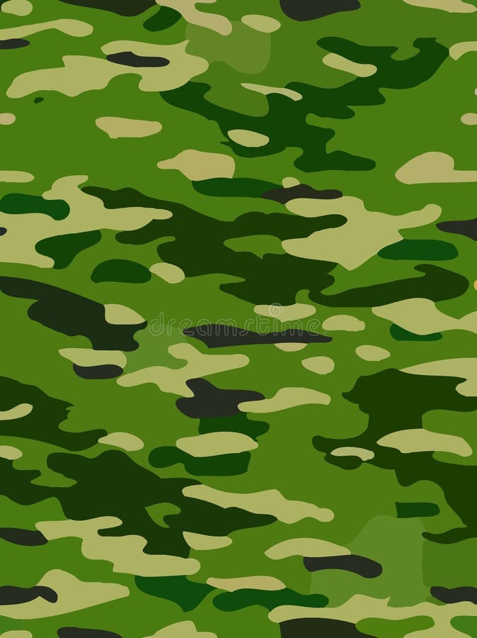 Military Camo Pattern on Camouflage Illustration Stock Illustration ...