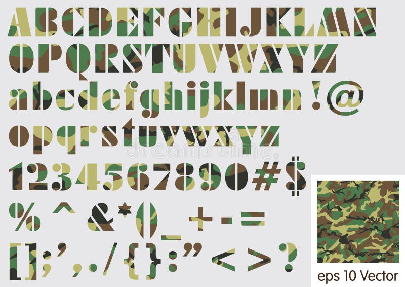 Camo Font Camouflage Font FFonts.net