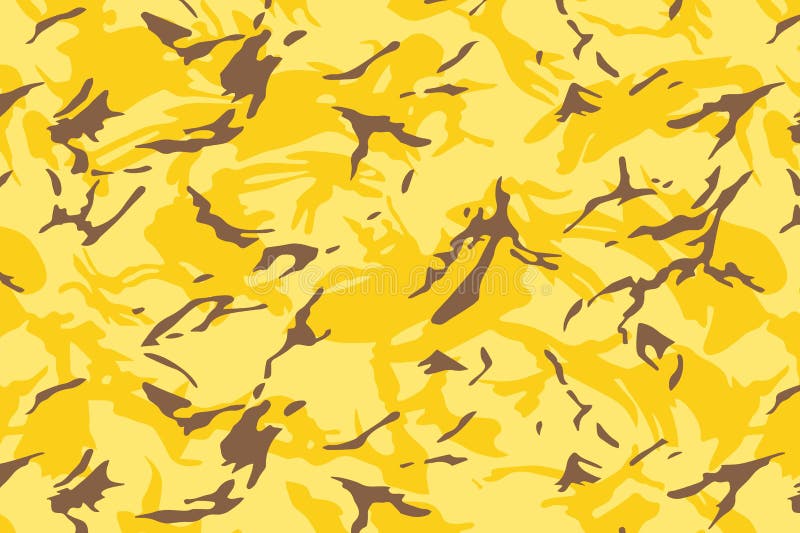 Military Camouflage Pattern on Yellow Background - Illustration Design ...