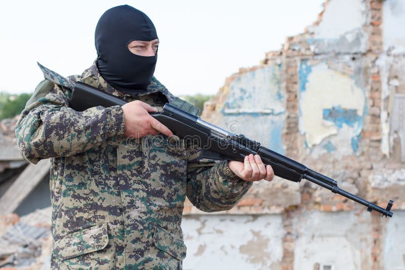 Military stock image. Image of disguise, hand, armed - 55685311