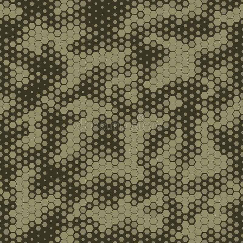 Camouflage Pattern. Snake Skin Style, Halftone Seamless Pattern Stock ...