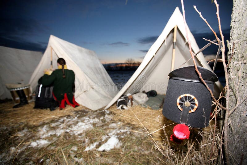 Military camp reenactment editorial photo. Image of reenactment - 3842121
