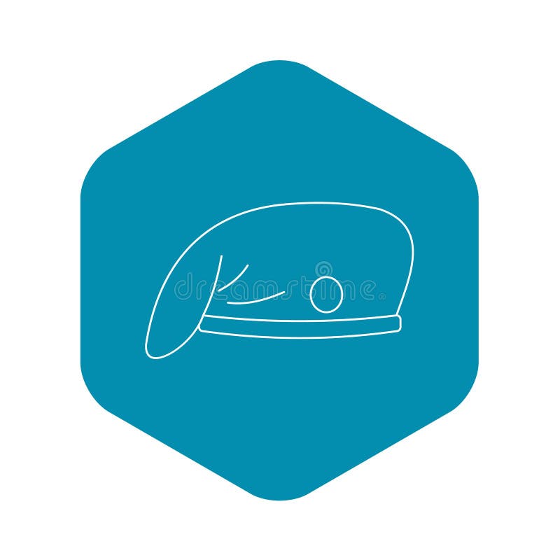 Military Cap Icon, Outline Style Stock Vector - Illustration of peaked ...