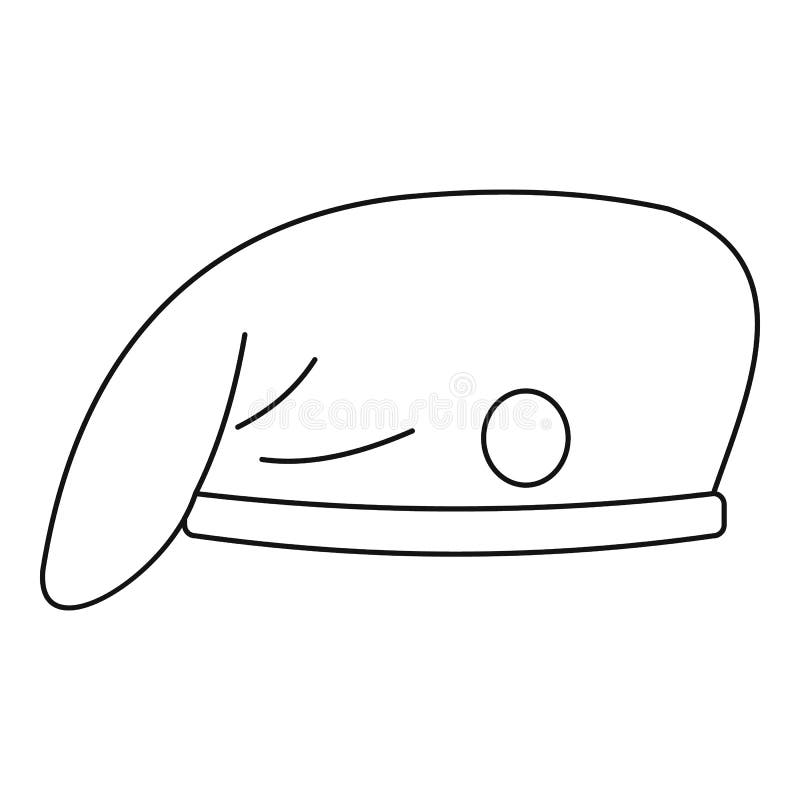 Military Cap Icon, Outline Style Stock Vector - Illustration of ...