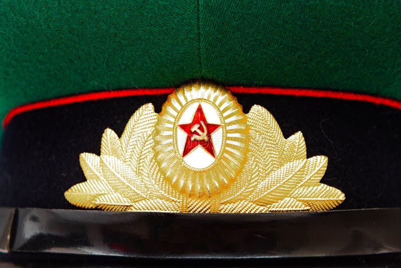 Military Cap of Soviet Army, Border Troops Stock Image - Image of ...
