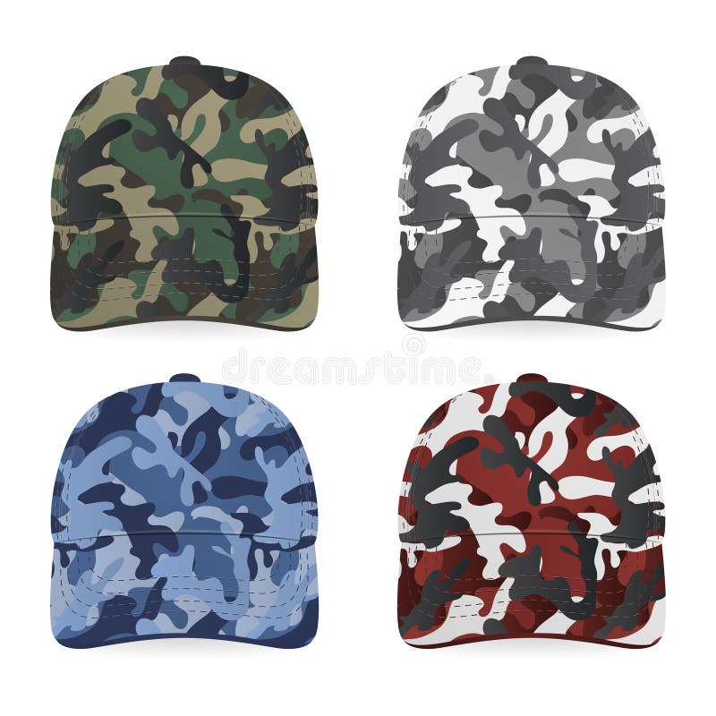 Military caps stock vector. Illustration of gray, front - 51493803