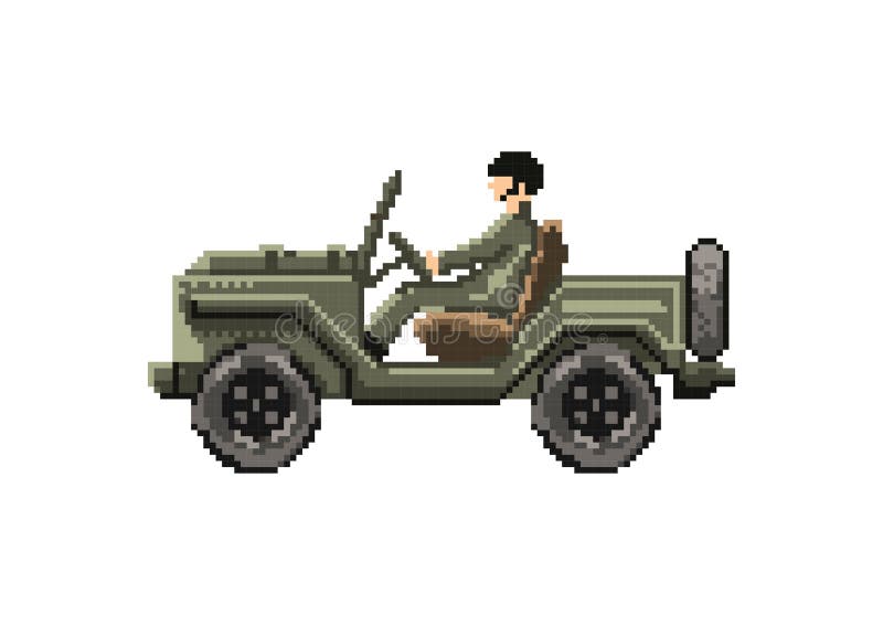 Military Car. Vector Illustration Decorative Design Stock Vector ...