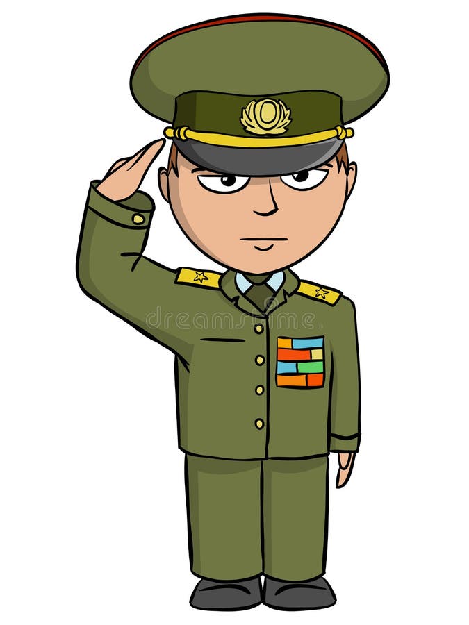 Military Cartoon Man Salutes Stock Vector - Image: 33233430 Military Cartoon Man Salutes Stock Vector - Image: 33233430