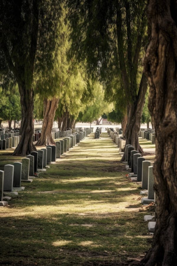 Military Cemetery with Rows of Headstones Stock Image - Image of rows ...