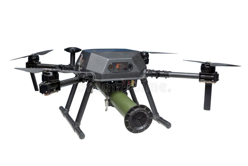 A Military Combat Drone with a Guided Missile Launch System Installed ...