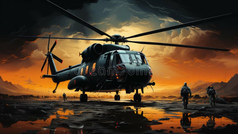 Military Combat Helicopter for War, Aviation for Combat Stock ...