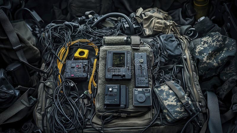Military Communication Equipment Field Setup Digital Devices Tactical ...